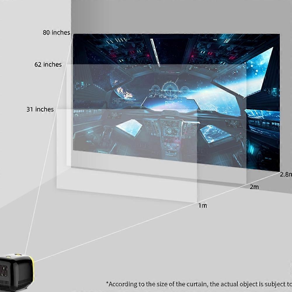 Screen Mirroring Mini Pico Projector, Portable and Travel-Friendly ...