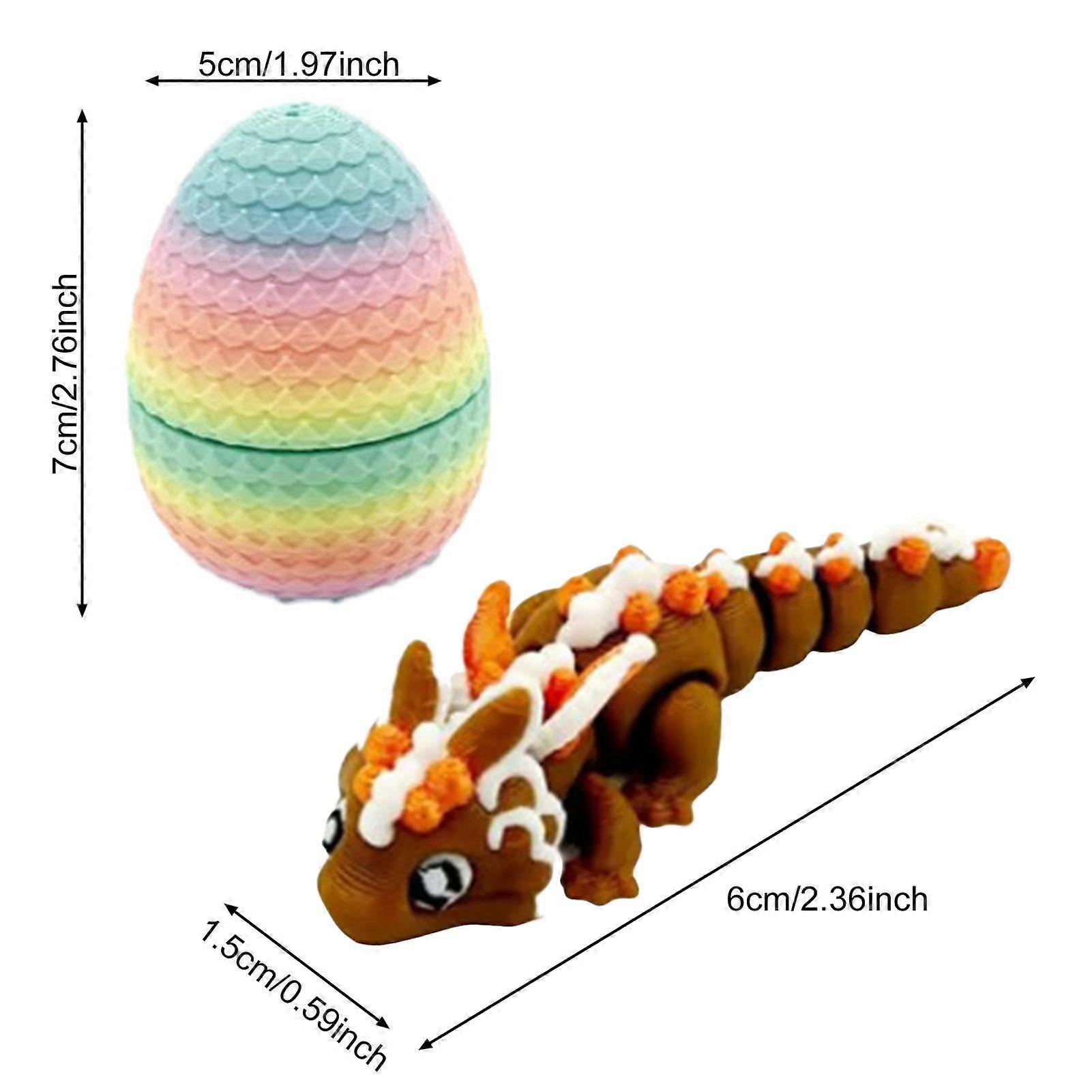 Mystery Dragon Egg Colorful 3D Printed Easter Dragon Egg Movable Joint ...