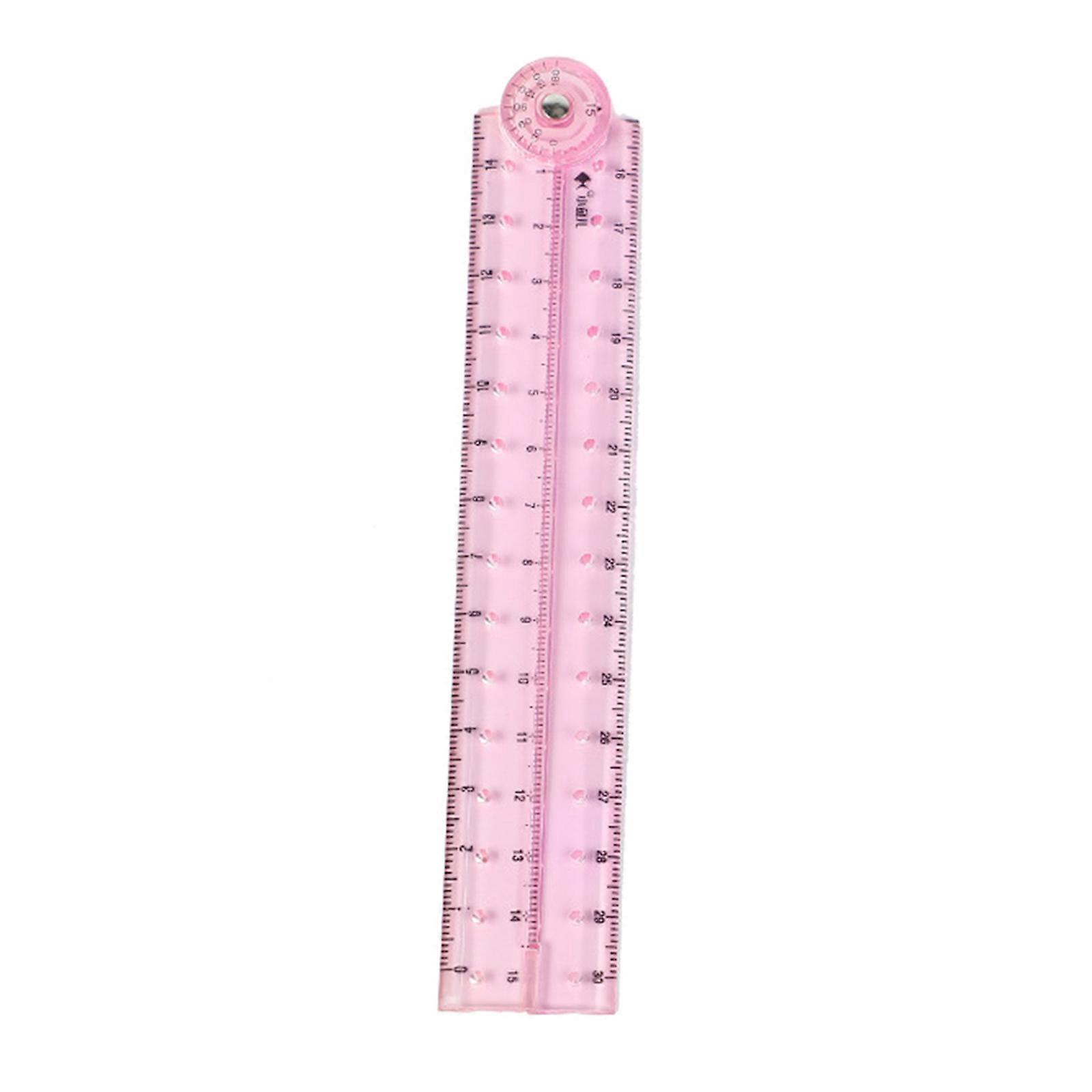 Clear Folding Ruler Flexible Drawing Ruler Centimeters Scale Measuring ...