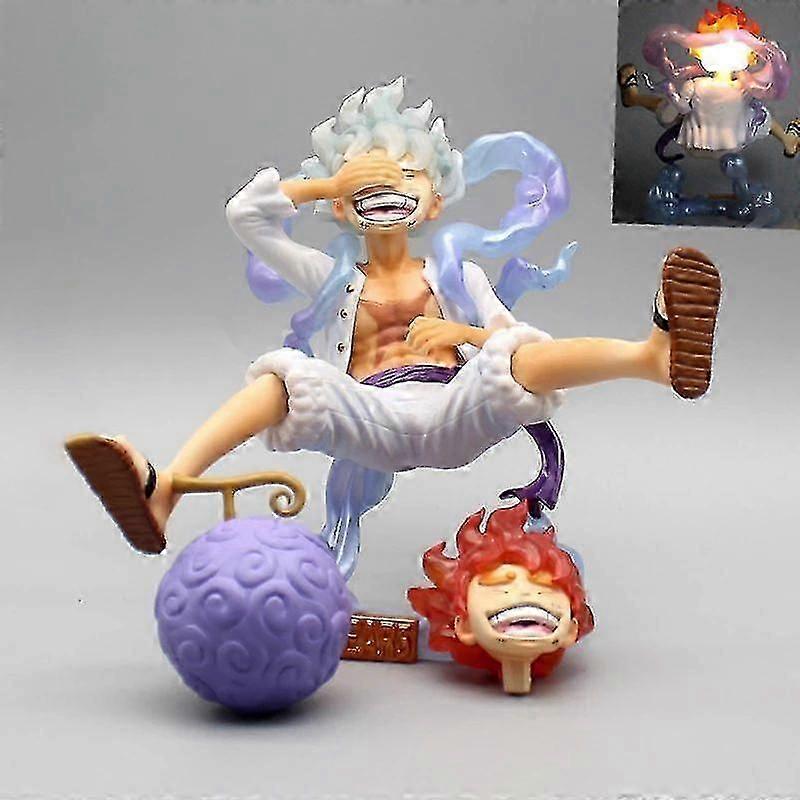 One Piece Luffy Gear 5 Anime Action Figure Sun God Nika Luffy Figurine ...