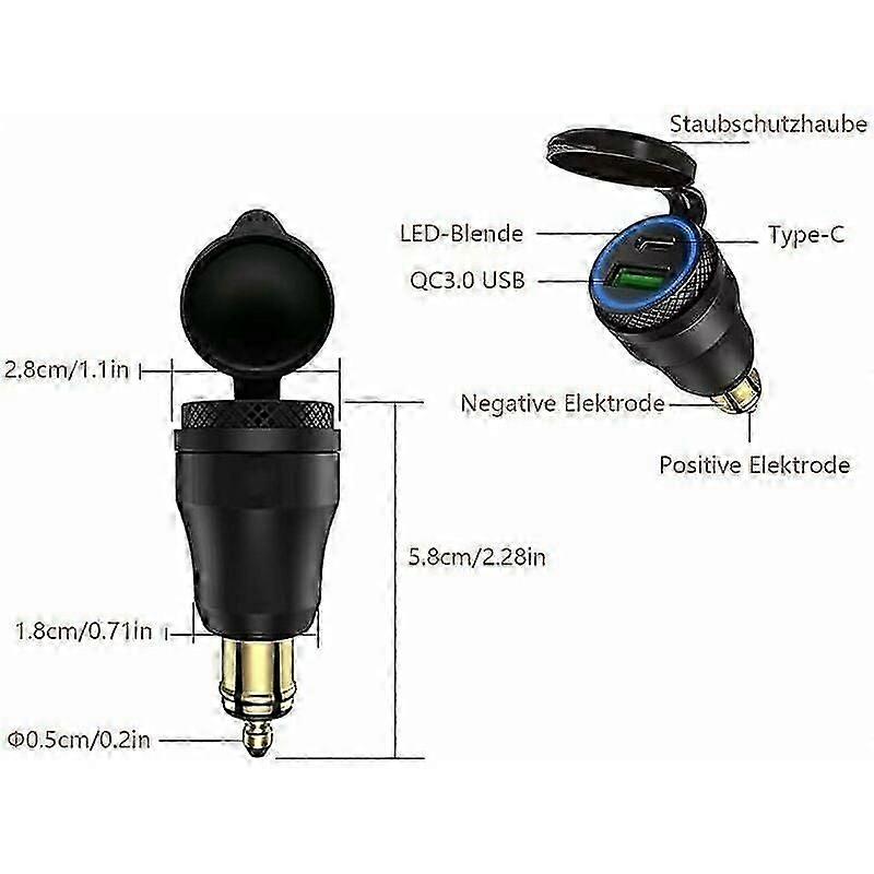 BMW Motorcycle USB Cigarette Lighter Adapter Dual USB Socket 12V PD 3.0 ...