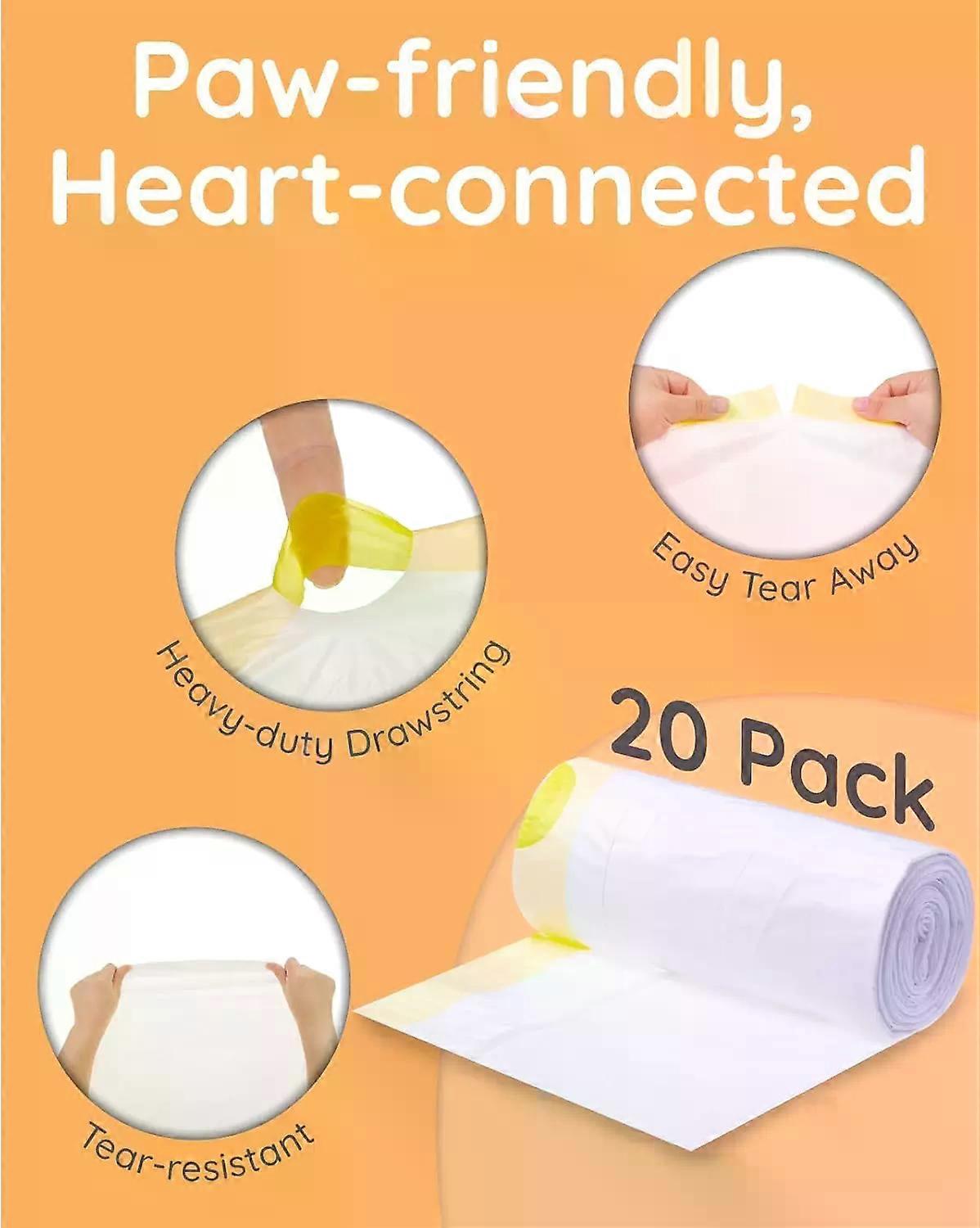 Drawstring Litter Box Liners, 37"X18" Cat Litter Bags Fit for Automatic ...