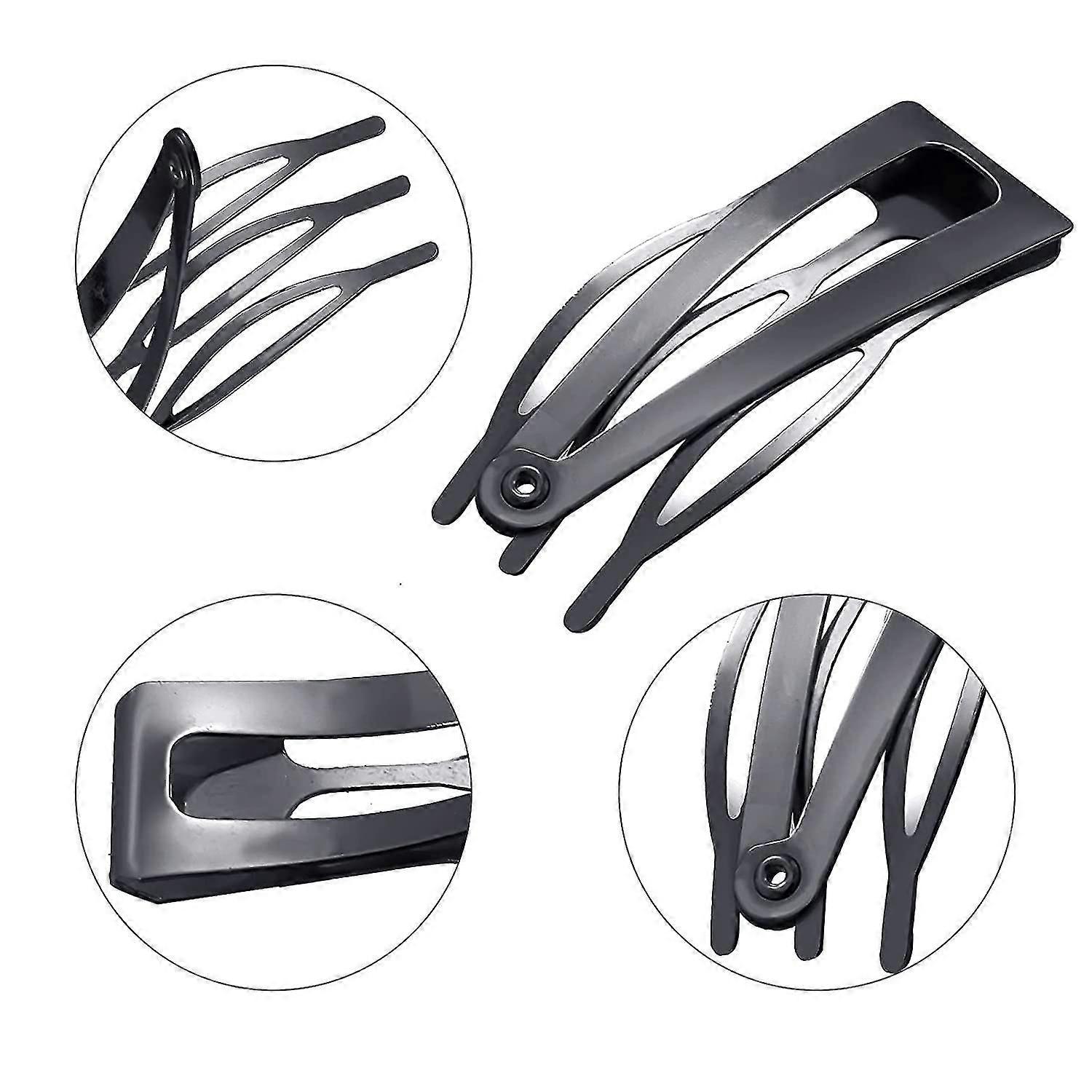 24 Pieces Double Grip Hair Clips Metal Snap Hair Clips Hair Barrettes ...