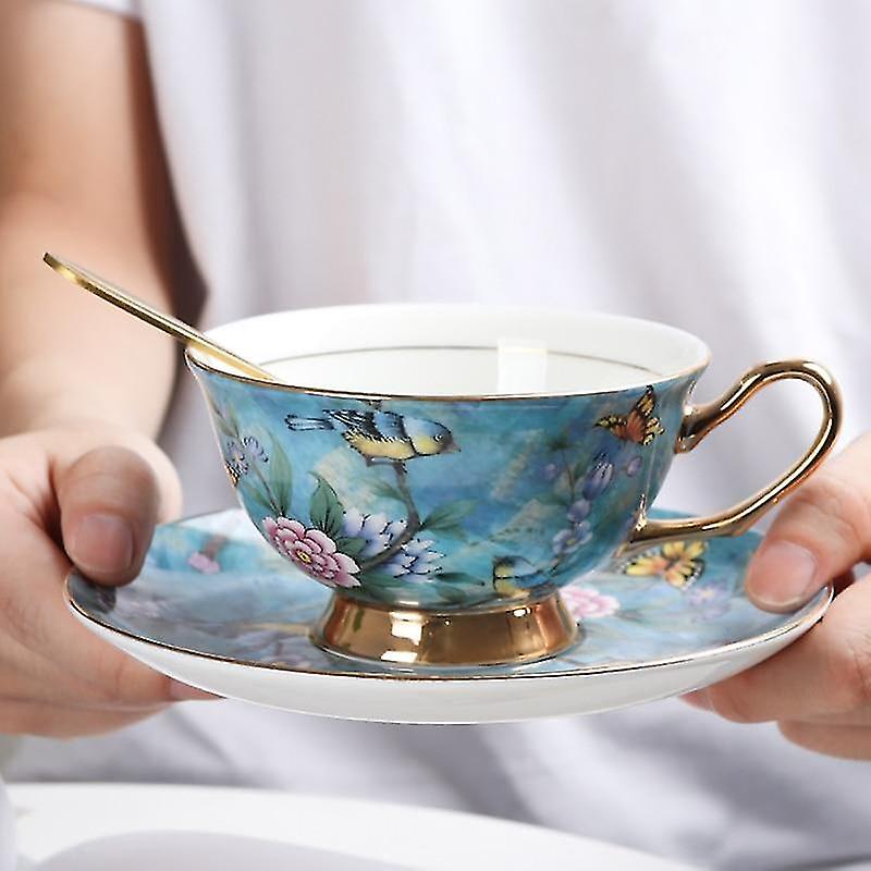 Coffee Tea Sets European Style Luxury Coffee Cup Porcelain Gift Cappuccino Reusable Coffee Cup ...