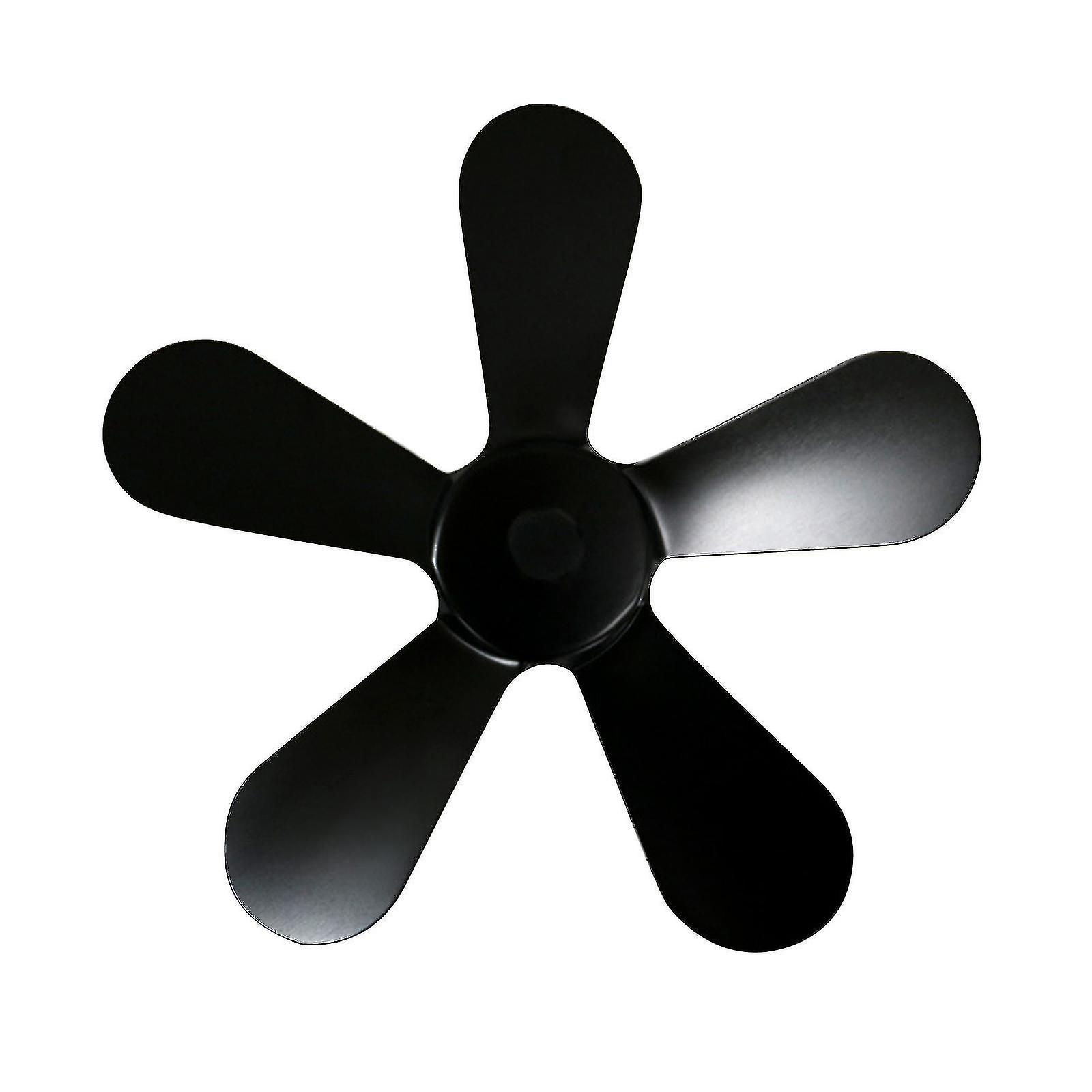 Log Burner Fan 5 Blades Mini Heat Powered Fan Fireplace Eco Fans Silent