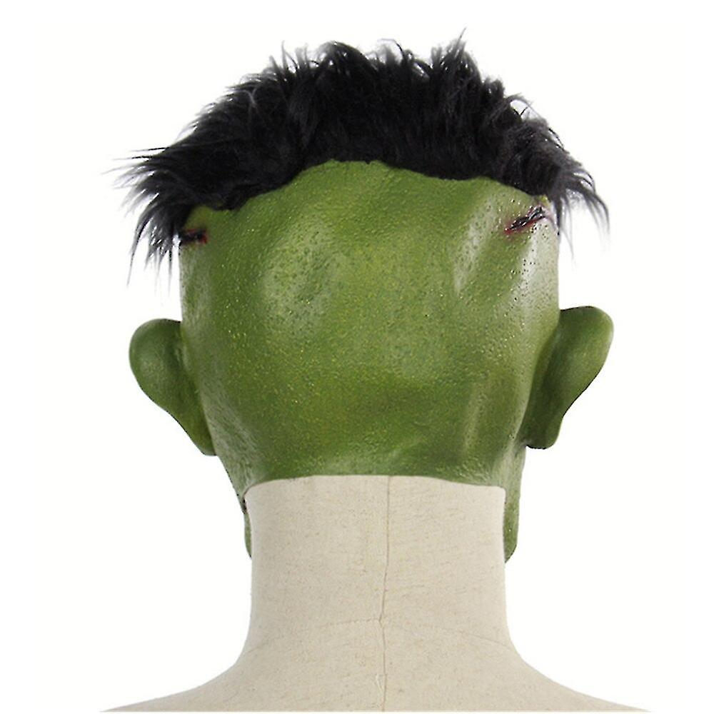 Scary Green Frankenstein Latex Mask Halloween Party Costume Accessory ...