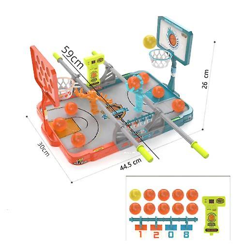 Desktop Double Basketball Toy Interactive Mini Basketball Court Fun ...