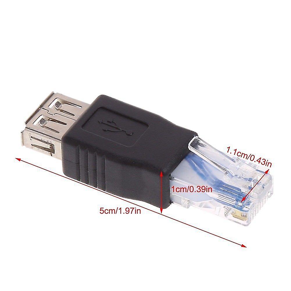10pcs Usb A Female To Ethernet Rj45 Male Adapter Connector Router ...