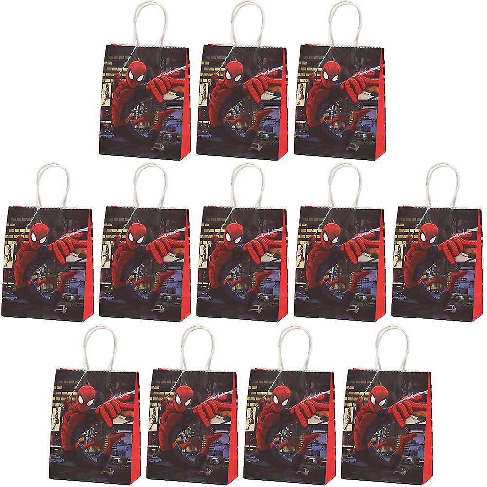 Kids Birthday Gift Bags Spider-Man Theme Party Supplies Paper Plate Cup ...
