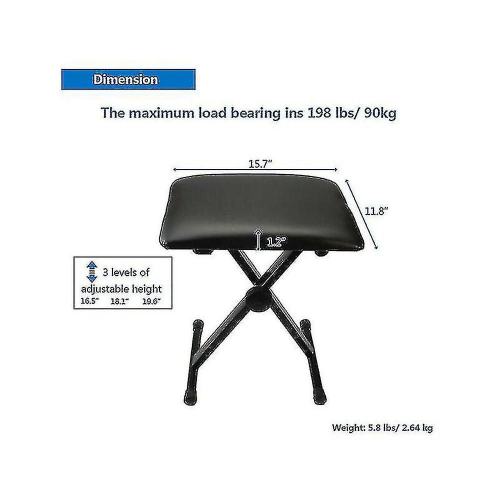 Piano Musician Adjustable Electronic Keyboard Stand And Stool, X-shaped ...