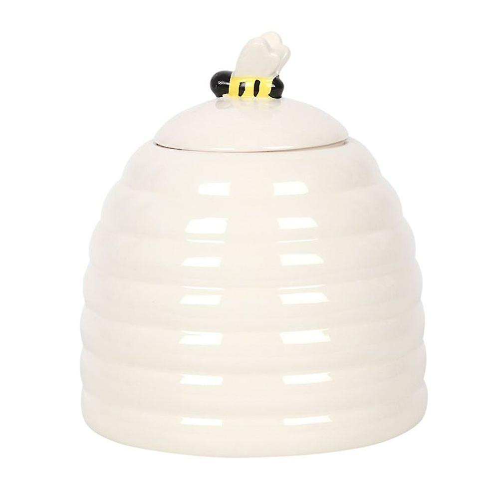 Bee Happy Ceramic Storage Jar | Fruugo UK