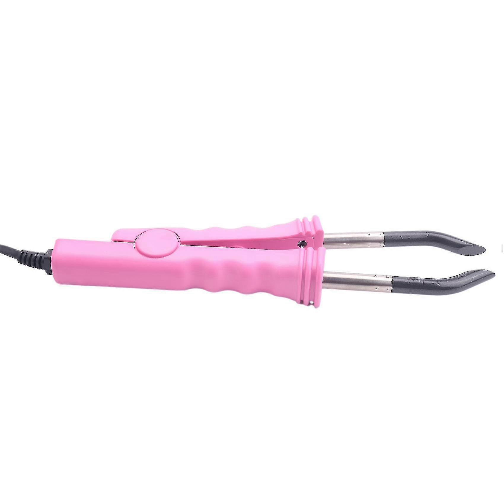 Hair Extension Iron Keratin Bonding Tools Heat Connector Pink Eu Plug ...