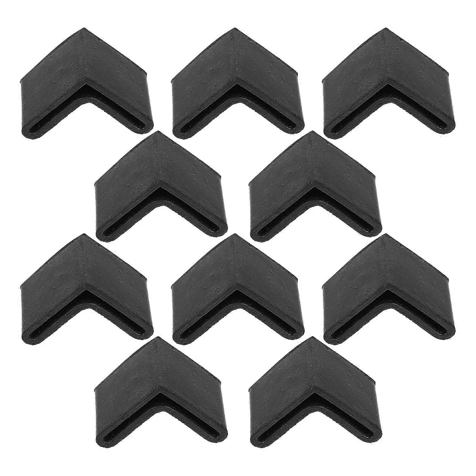 1 Set 10Pcs L-Shape Angle Iron Foot Pads Furniture Leg Caps End Covers ...