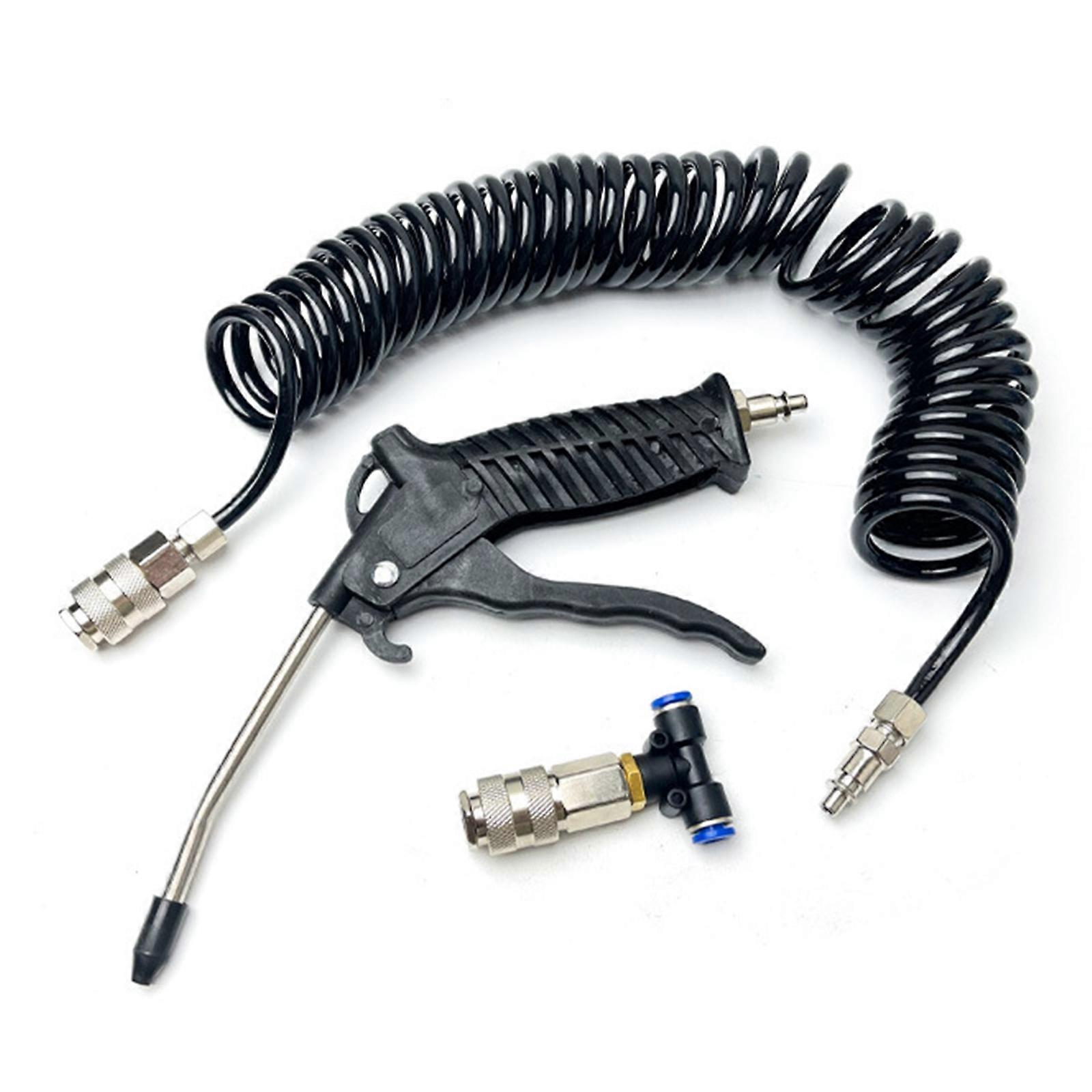 Air Blow Gun Kit with 16ft Long Pneumatic Pu Hose Air Duster Gun Fg ...