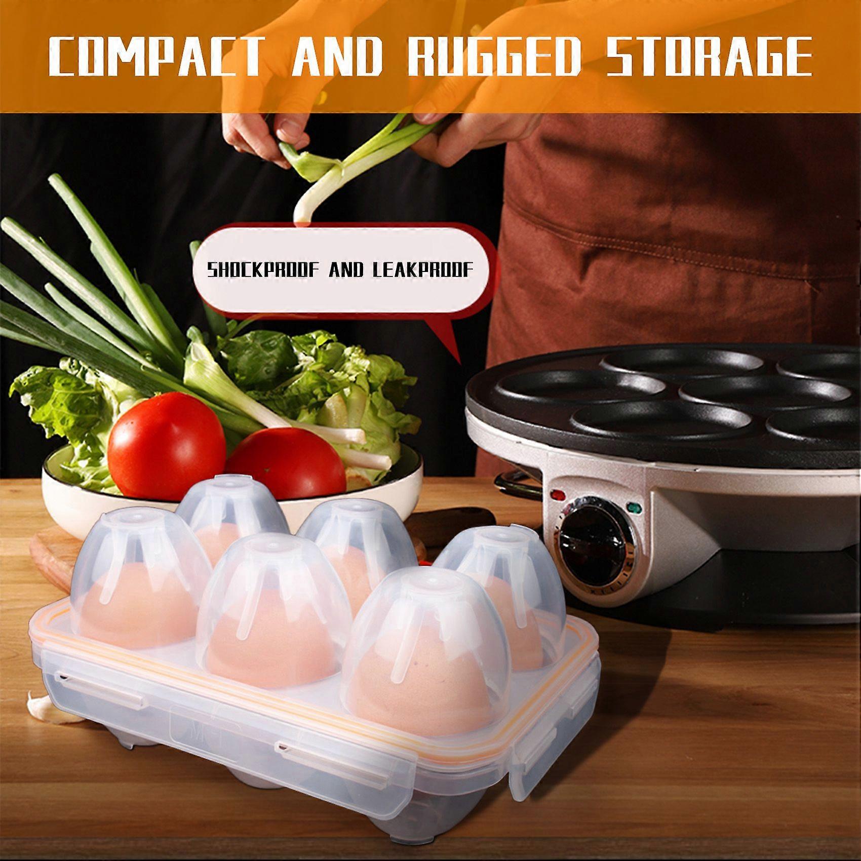 Portable Camping Shockproof and Leakproof 6 Eggs Carrier Container Case ...