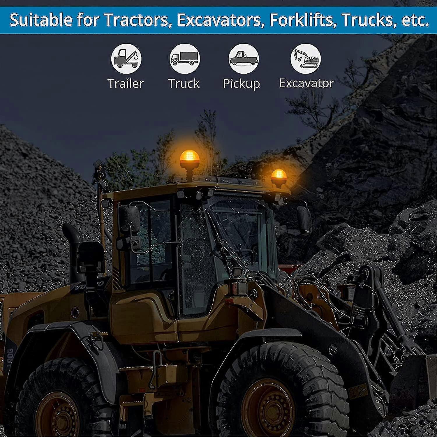 Rotating Beacon 60 Led Warning Lights Amber Rotating Beacon Blinking ...