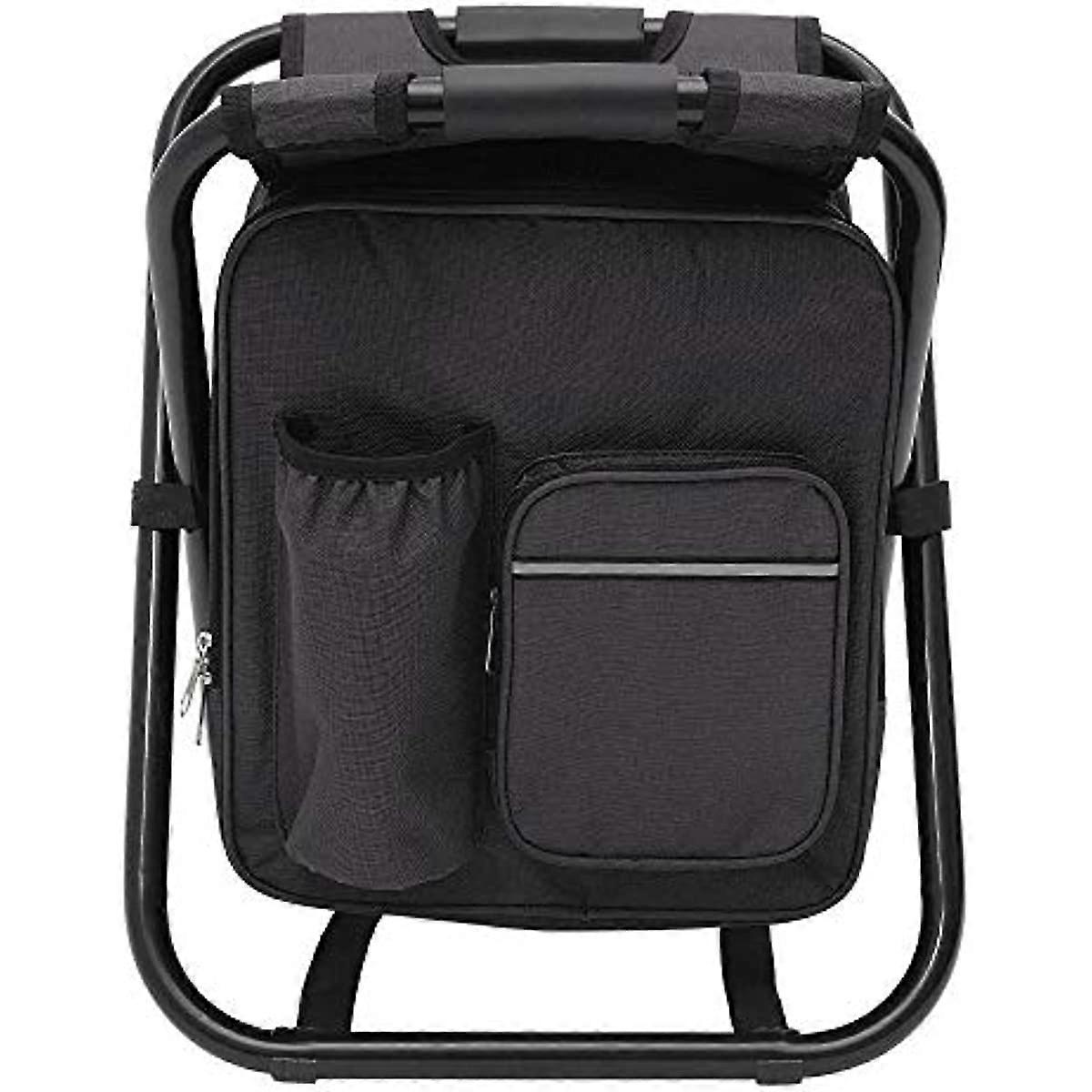 Folding Camping Chair Fishing Tackle Bag with Seat Heavy Duty Backpack ...