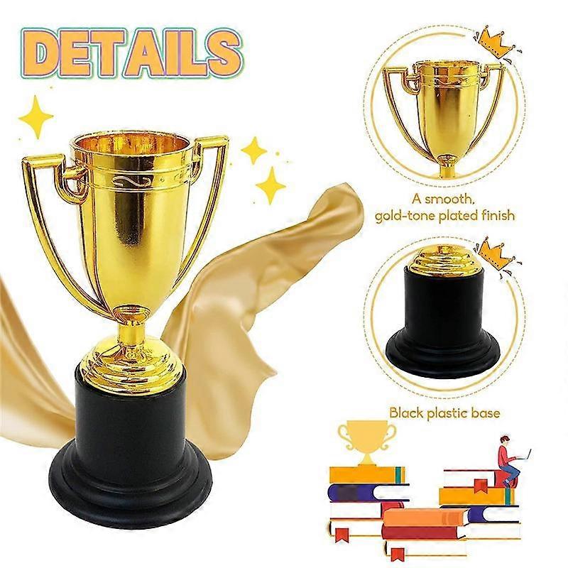 24 Pack Mini Trophy for Kids Awards,Plastic Gold Award Trophy Cups,For ...