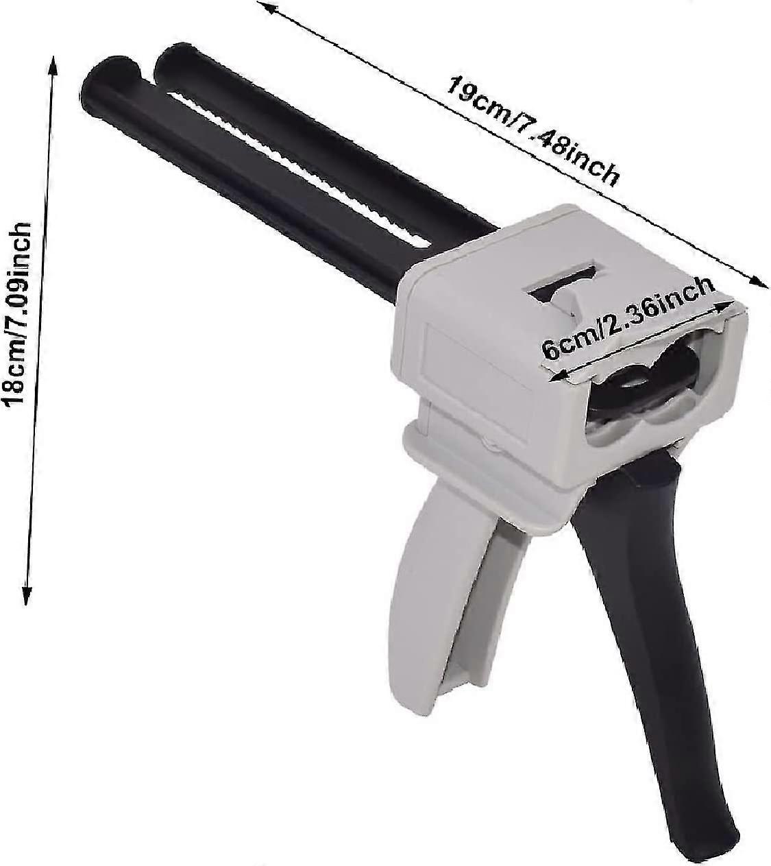 50ml Epoxy Dispenser Gun, Ab Epoxy Glue Gun Handle Applicator For Mixing Glue, 1:1 And 2:1 ...