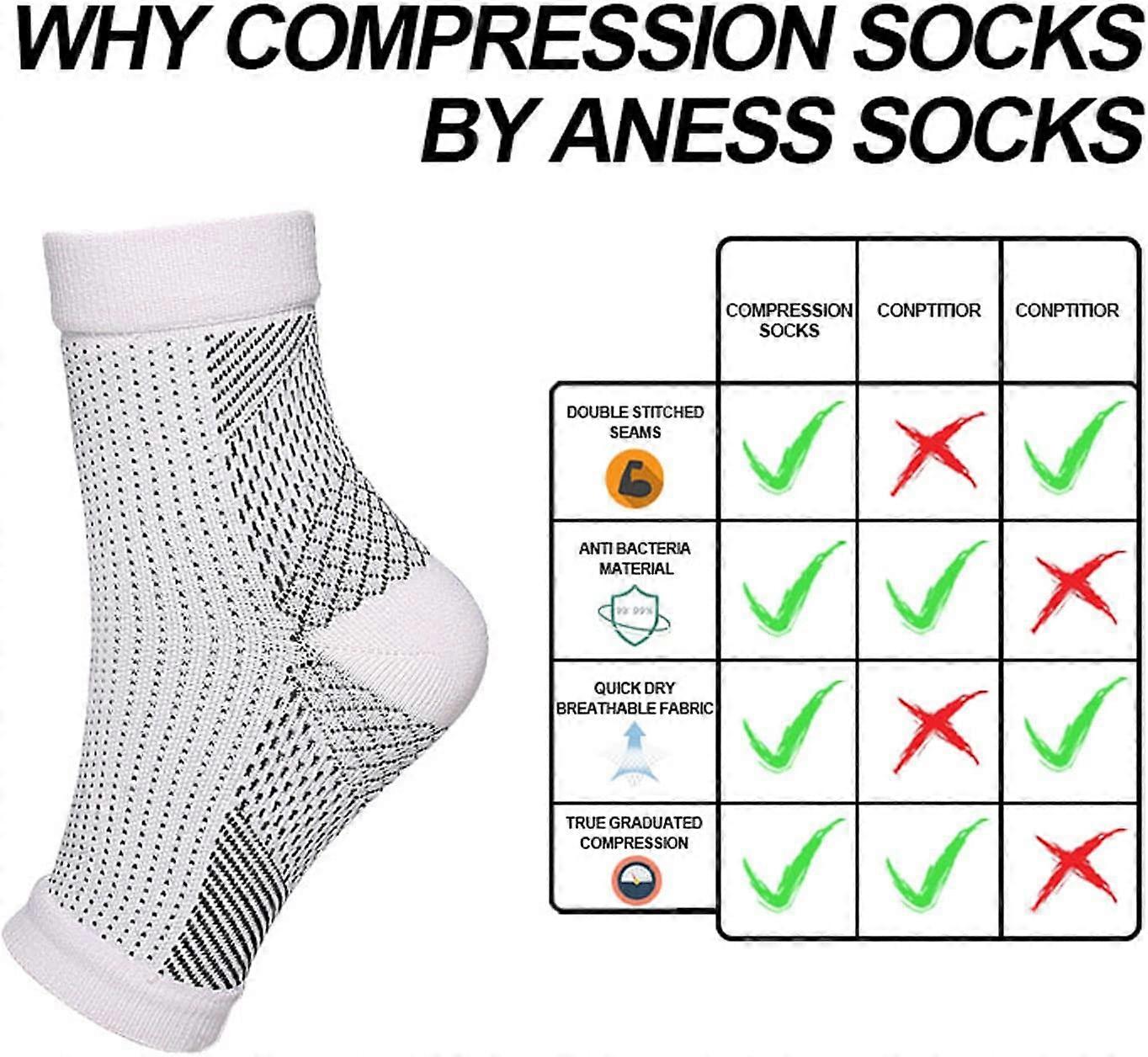 4 Pairs Soothe Socks Amrelieve Soothesocks Compression Socks Neuropathy ...