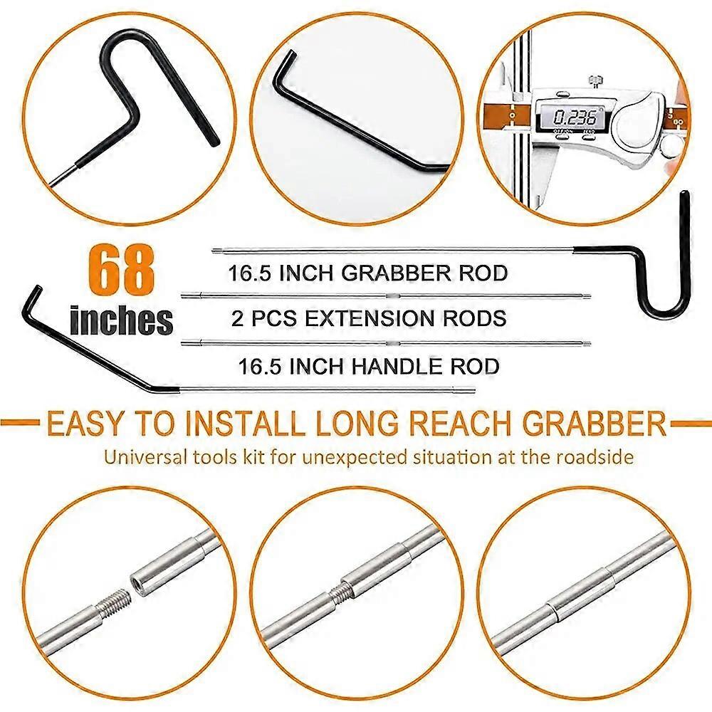 Auto Tool Kit Door Open Grabber Lockout Lock Pick Set Long Range Reach ...