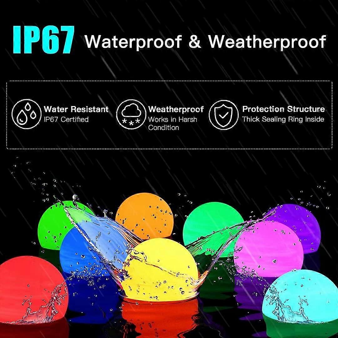 Floating Pool Lights, 16 Colors LED Glow Pool Ball Lights with Remote ...