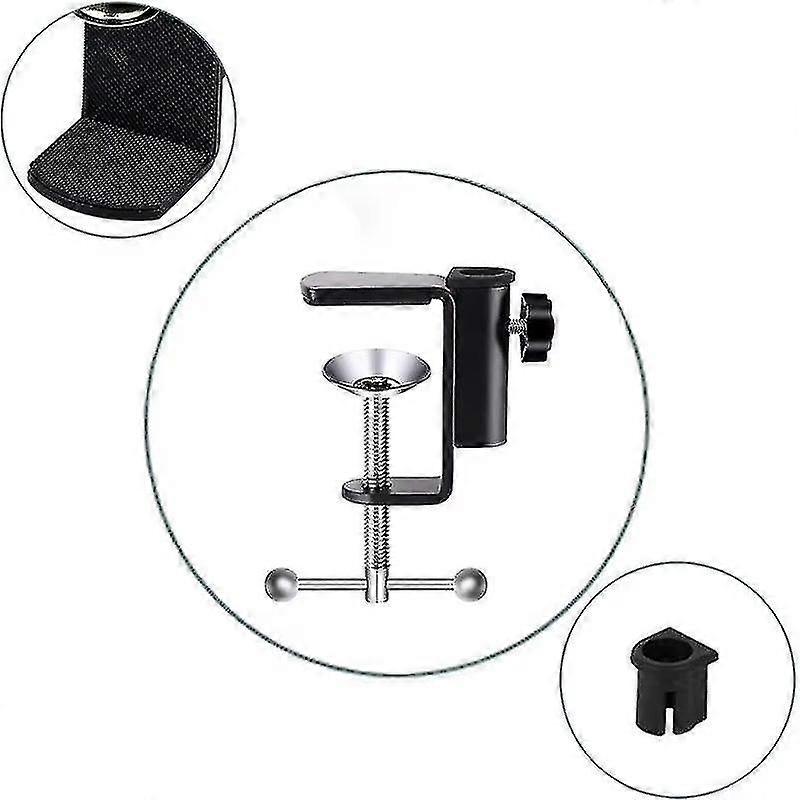 2pcs Adjustable 0-50mm Arm Desk Clamp Table Lamp Clip Holder Metal ...