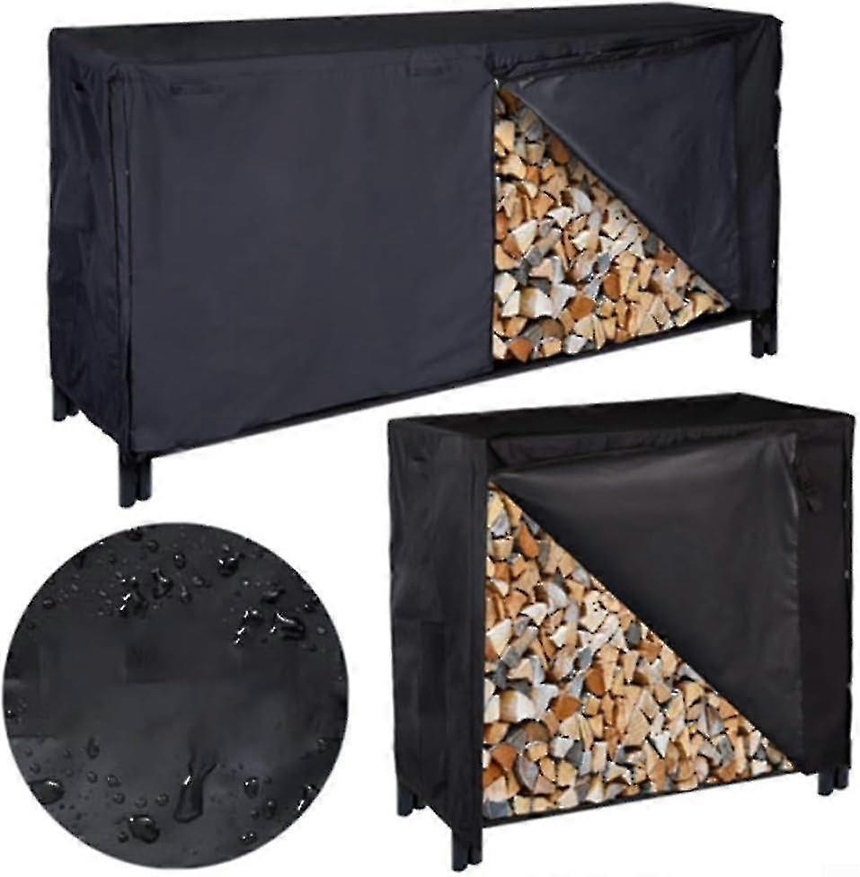 8ft Firewood Rack With Cover Combo Set Waterproof Outdoor Log Holder ...
