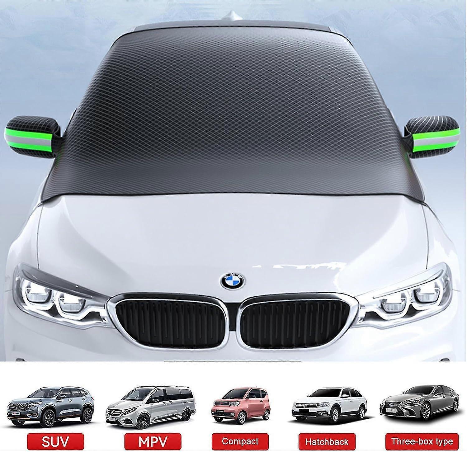 Magnetic Windscreen Half Car Cover For All Weather Universal Foldable ...