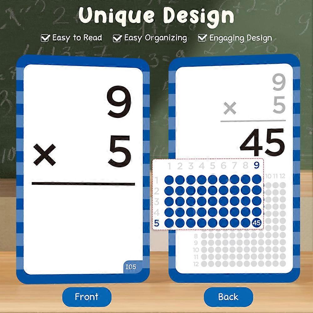 Math Flash Cards & Pop Fidget Chart for Kids - Addition, Subtraction ...