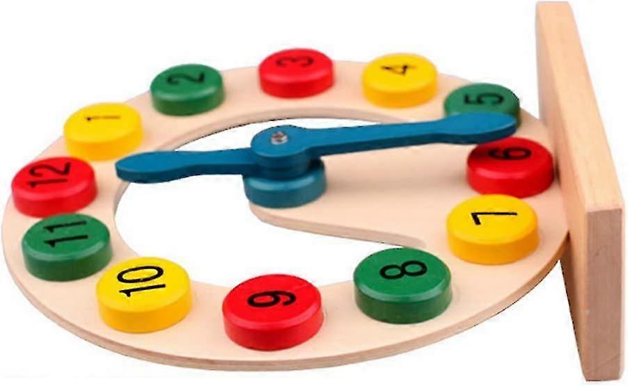 Wooden Shape Sorting Clock Teaching Clocks Digital Educational Toys ...