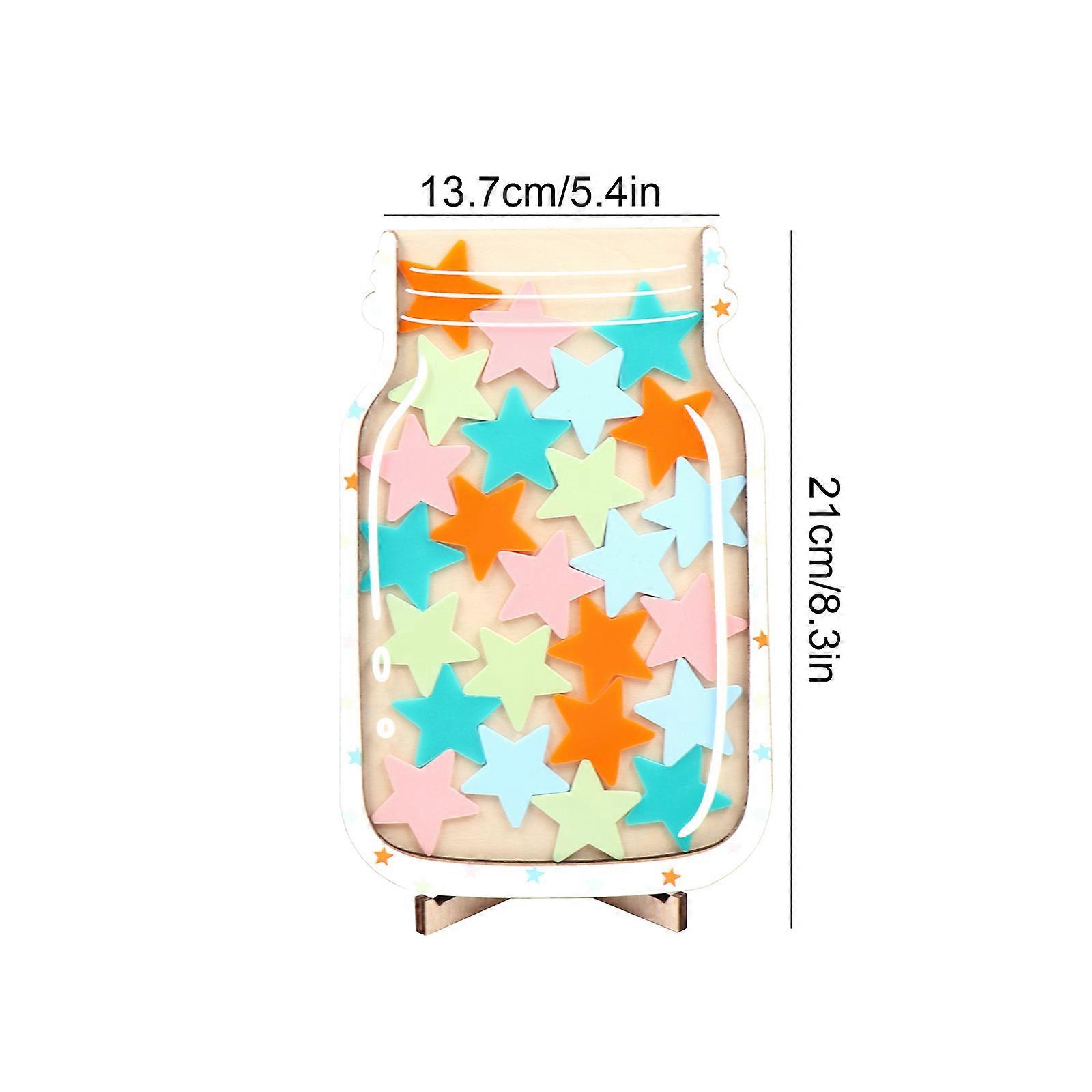 Star Reward Jar for Kids, Bulletin Board Reward Chart Set, Toddlers ...