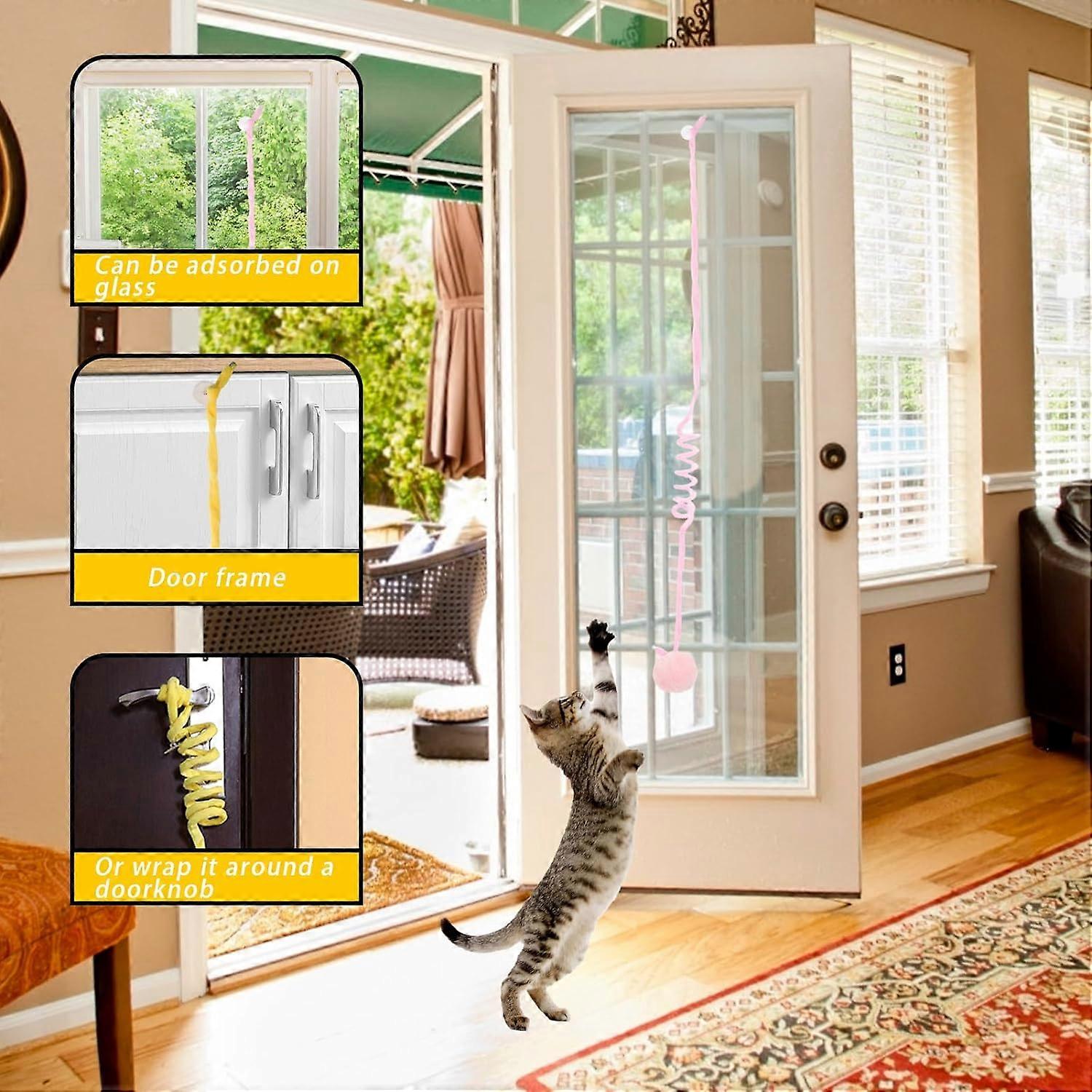 2 Pcs Door Hanging Cat Toy Interactive Cat Toys for Indoor Cats ...