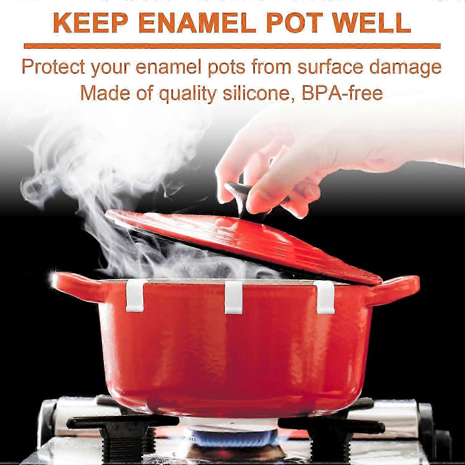 Dutch Oven Lid Protector Clips for Le Creuset, Staub & Tramontina Cast ...