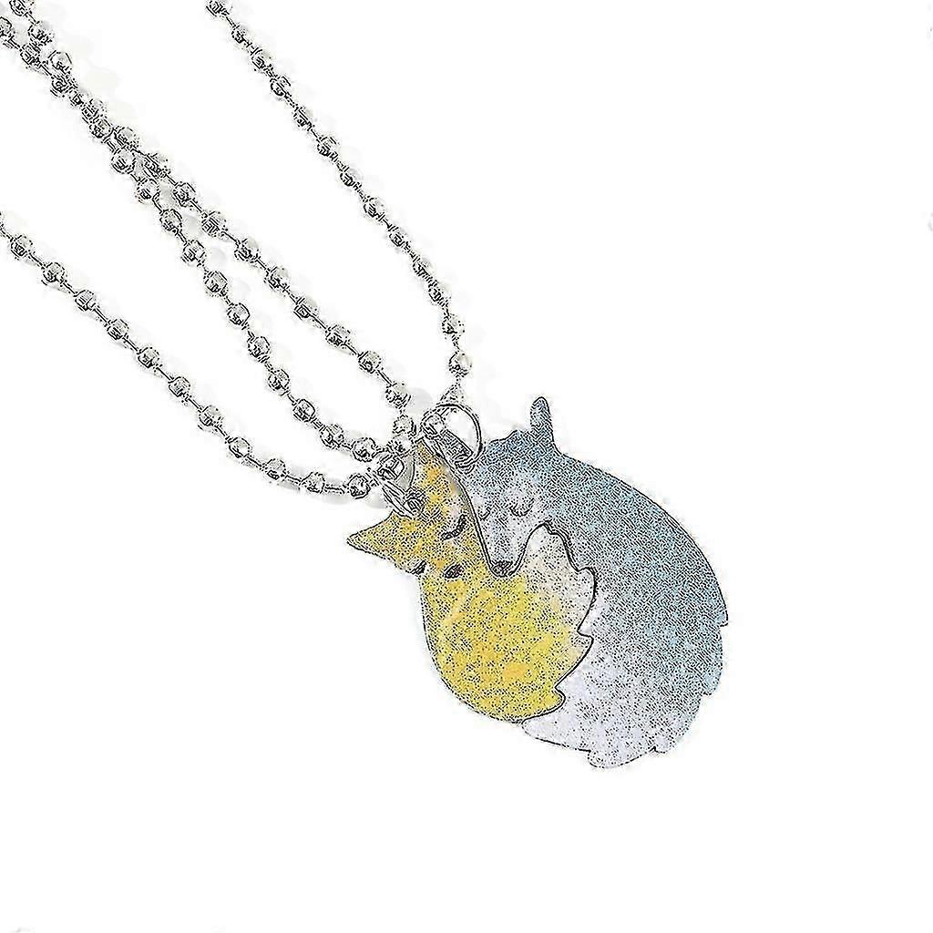 2pcs Dainty Fox-and-wolf Matching Necklaces Jewelry Gift For Party ...