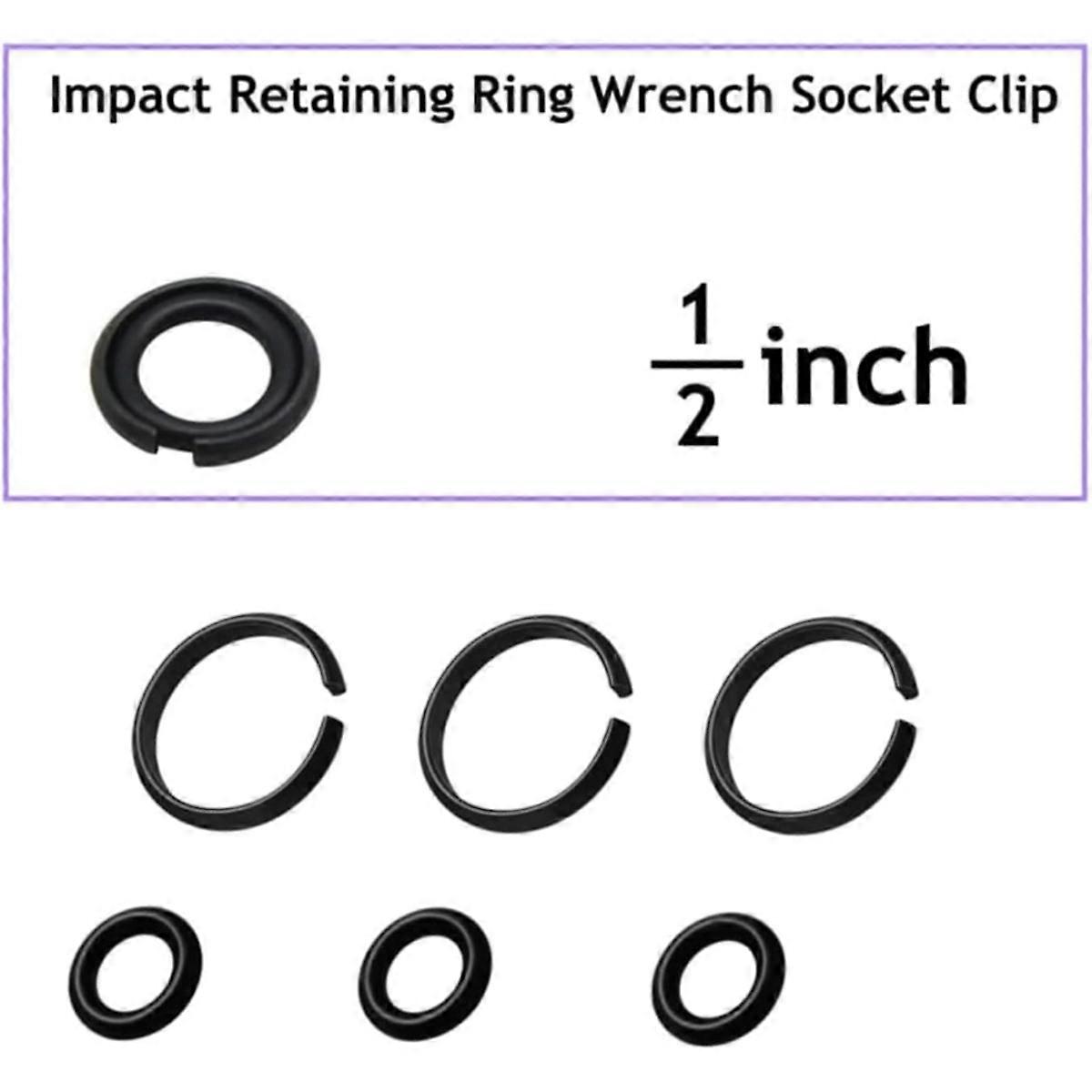 (6+6Sets) 1/2In and 3/8In Impact Retaining Ring Clip Friction Ring with ...