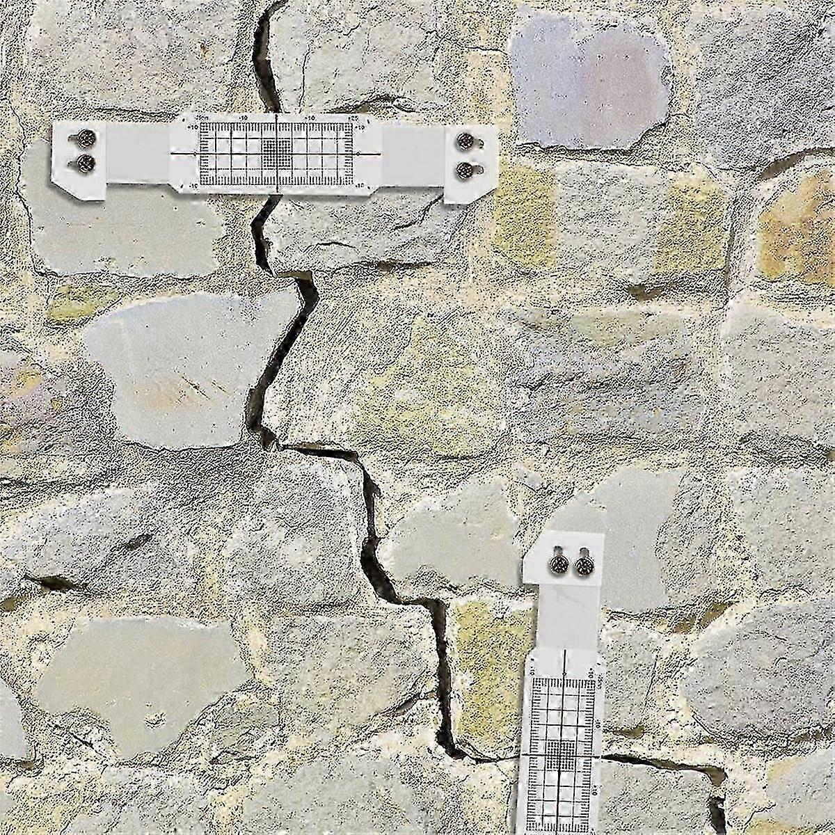 3 Pcs Crack Monitoring Record, Acrylic Corner Tell-Tale Monitor,Tell ...