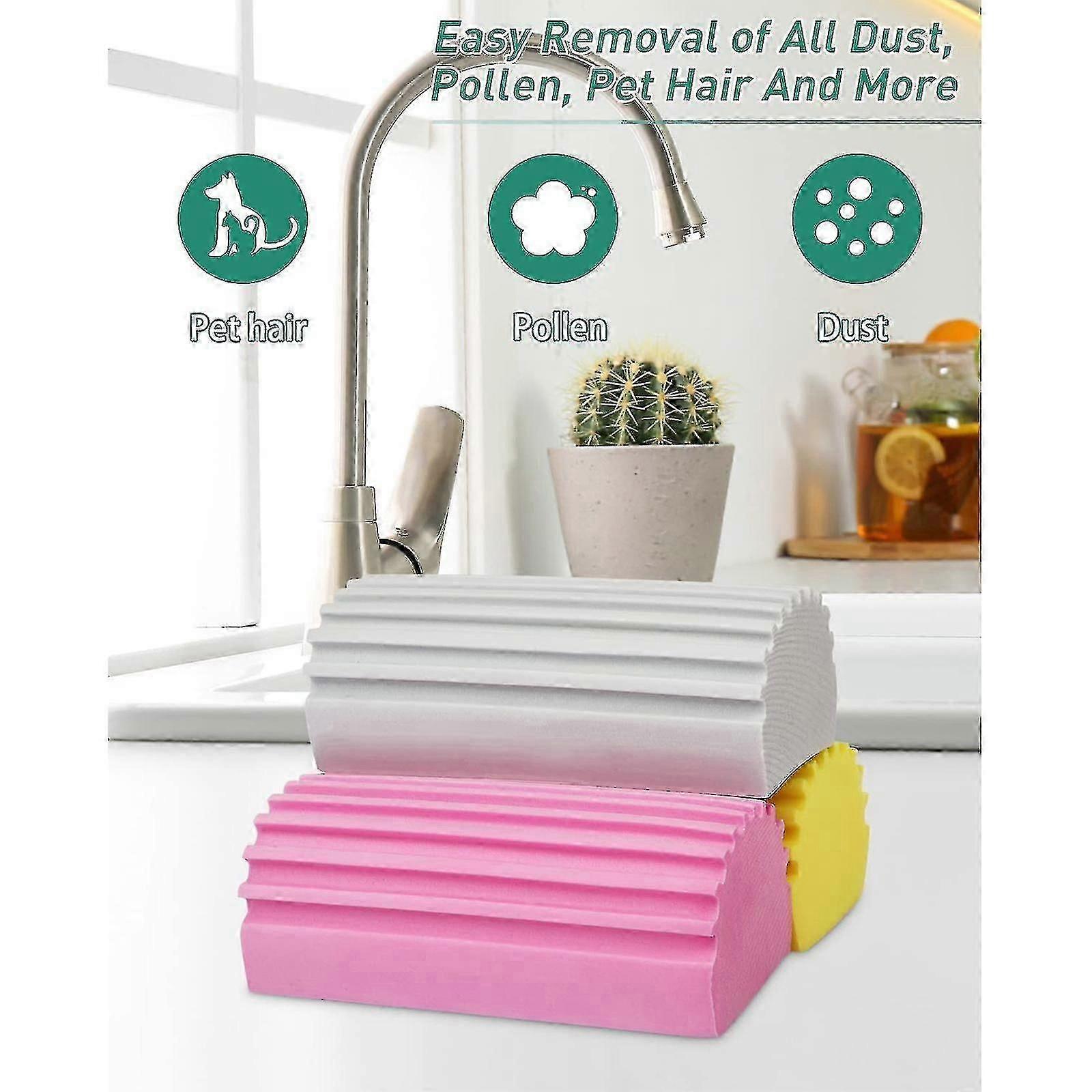 4-pack Damp Clean Duster Sponge,sponge Cleaning Brush, Duster For ...