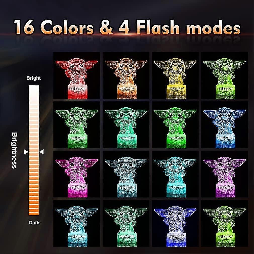 Star Wars 3d Gece Lambasıbaby Yoda Uzaktan Kumanda Ve Akıllı Dokunuşlu ...