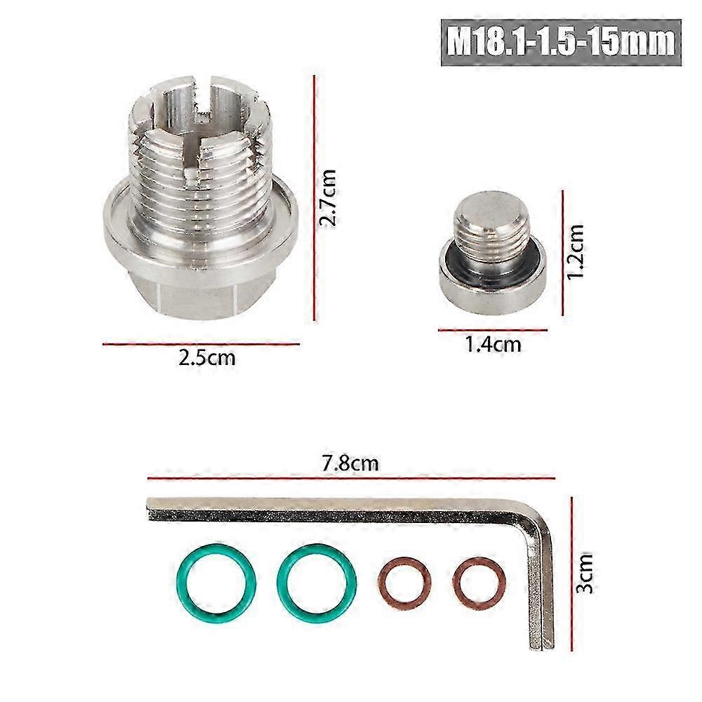 Stainless Steel Self-Tapping Oil Pan Thread Repair Kit with Oversize Piggyback Plugs for M12.1-1 ...