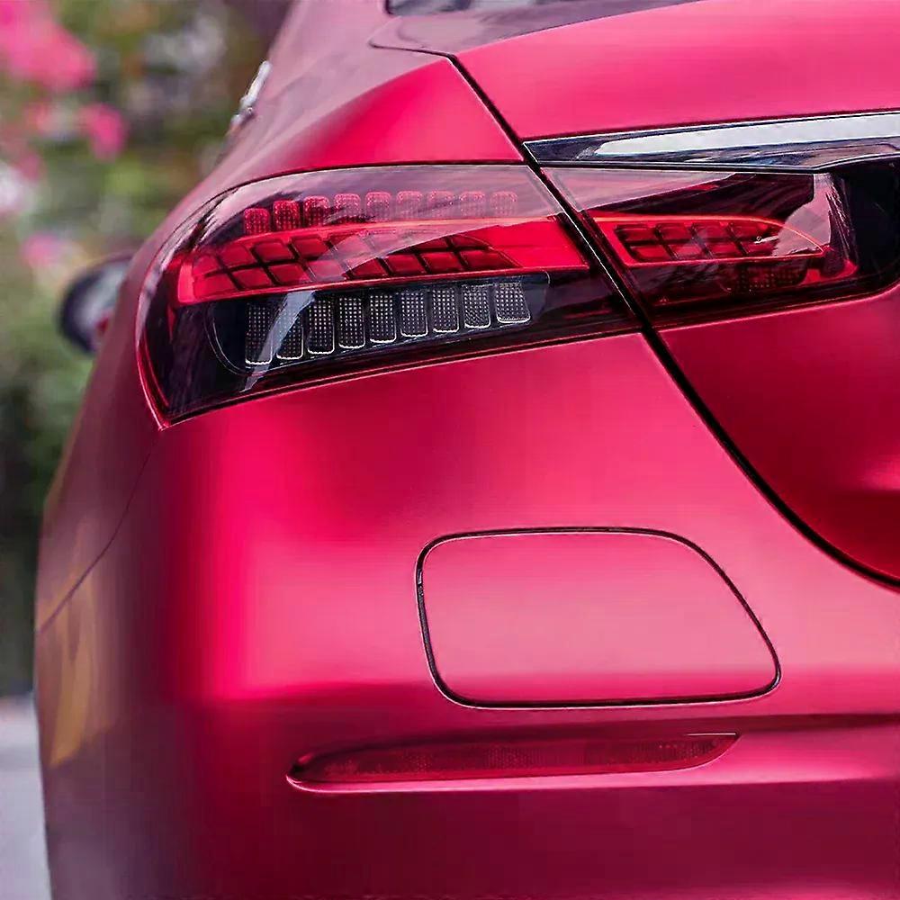 Matte Satin Ice Film Rose Red Car Wrap Stickers Color Change Vinyl Film ...