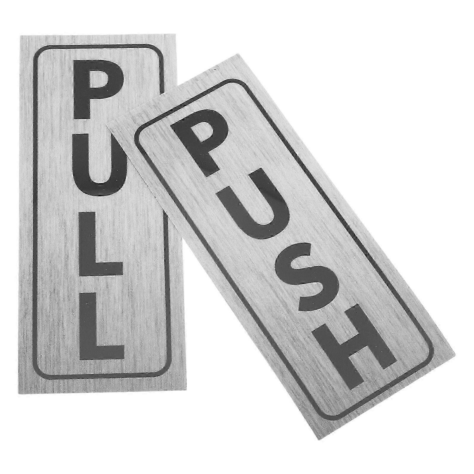 Push Pull Door Sign Self Stick Signs 12.00X5.00X0.30CM Modern Design ...