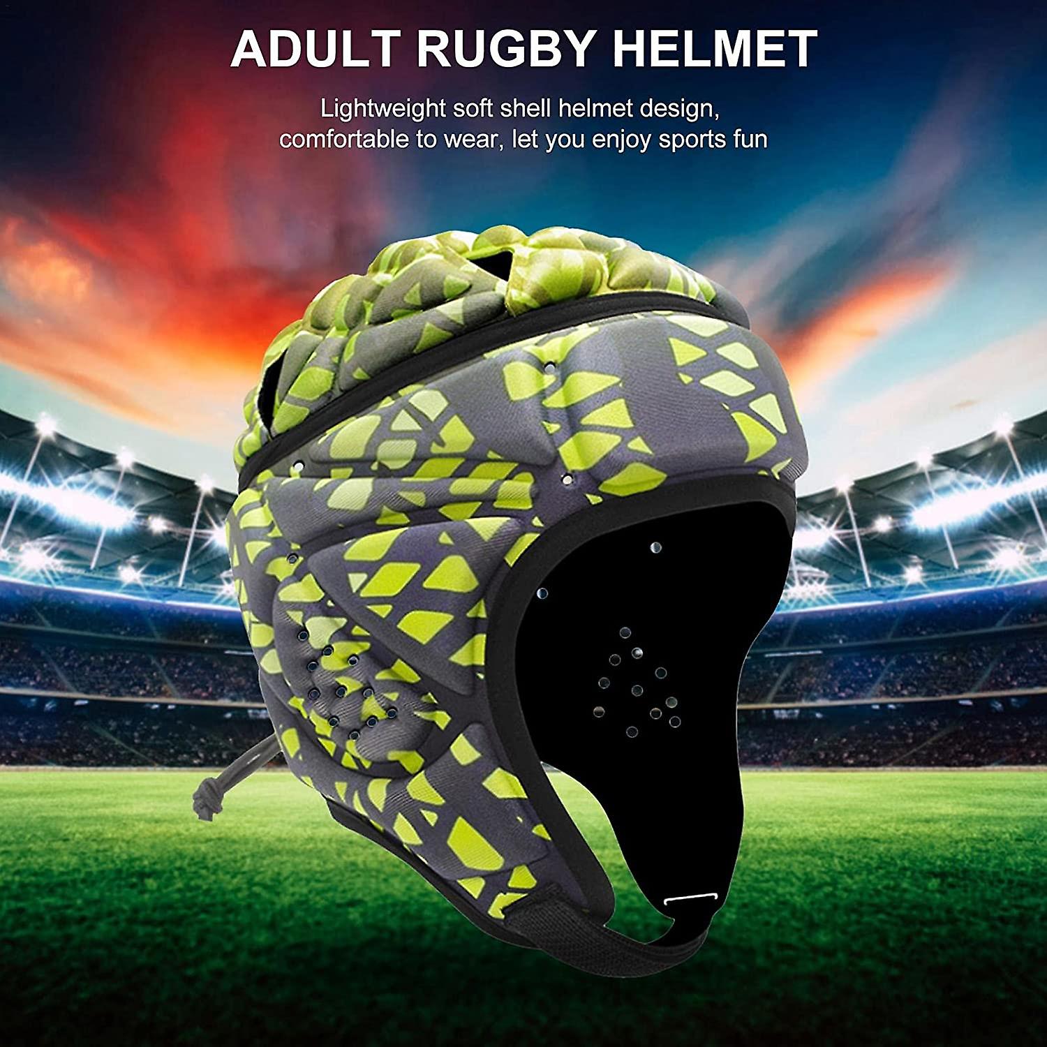Football Helmets, Soft Padded Helmet For Rugby Flag Football Adjustable ...