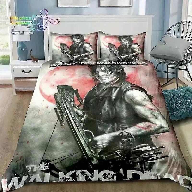 TE3162 3D Print Walking Dead Daryl Dixon Wings Mark Bedding Set Single ...