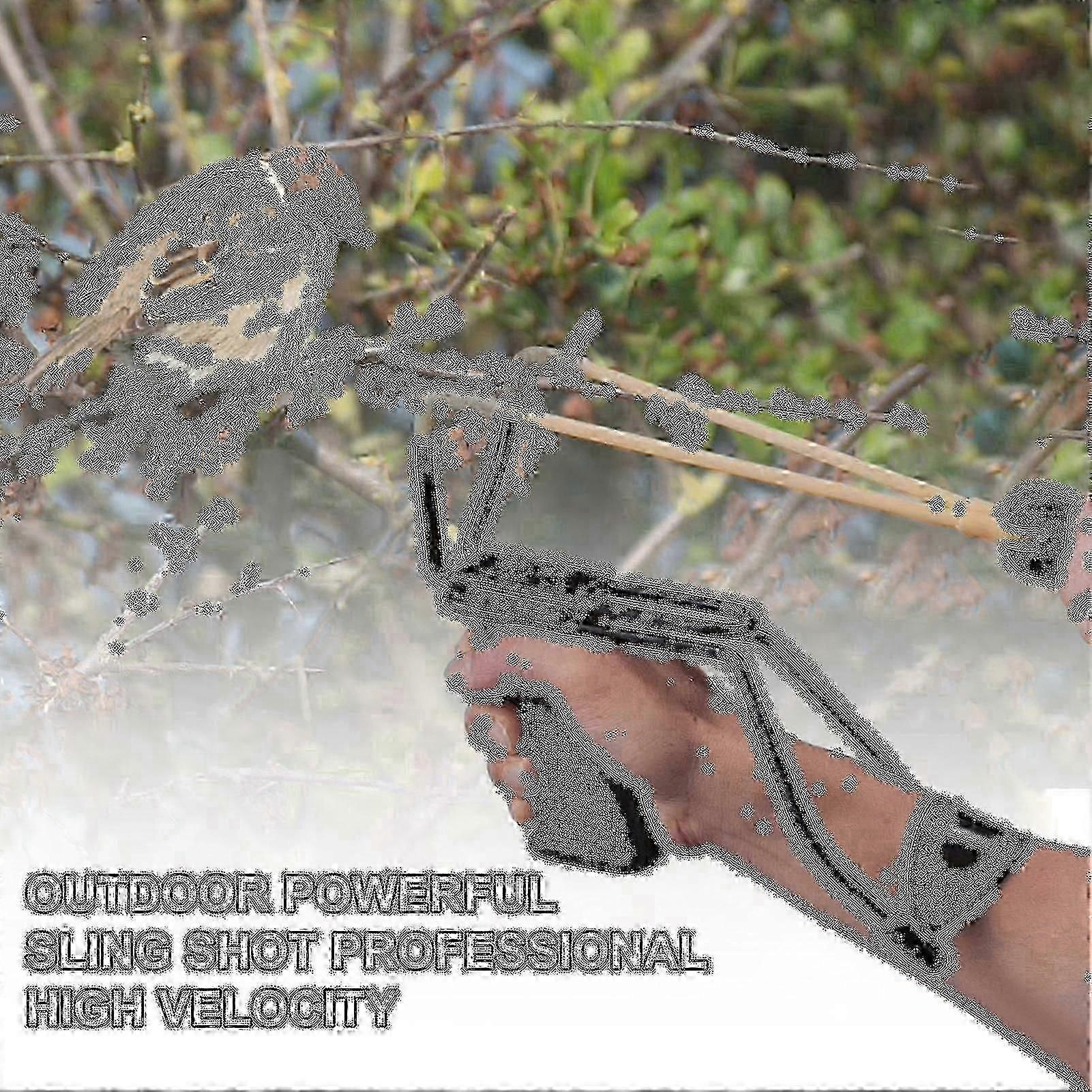 High Velocity Sling Shot with Wrist Support for Outdoor Hiking Hunting ...