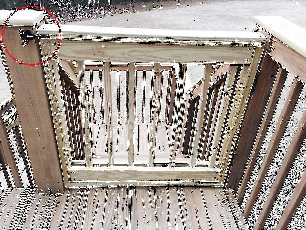 Gate Lock Automatic Locking-metal Bolt Lock-gravity Steel Latch Garden ...