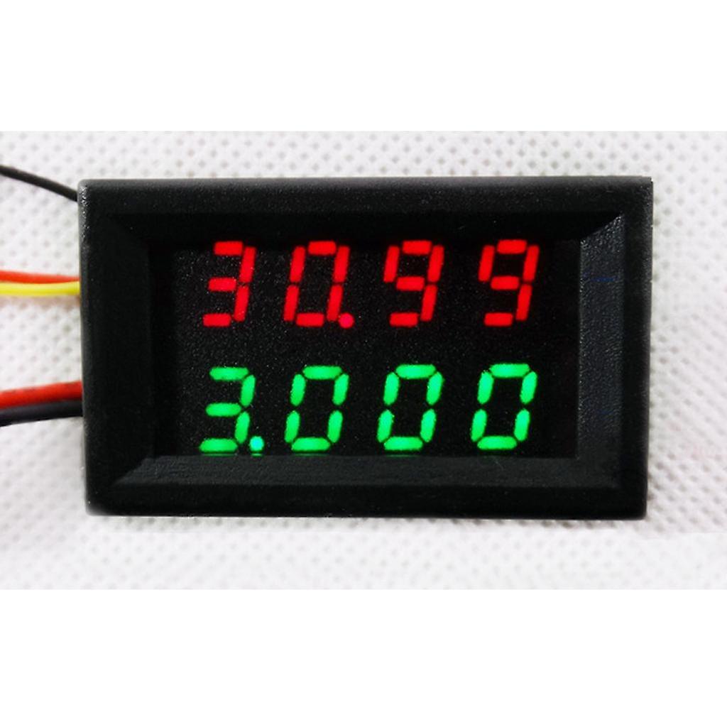 Dual Green Led Digital Voltmeter Ammeter Current Volt Meter Gauge ...