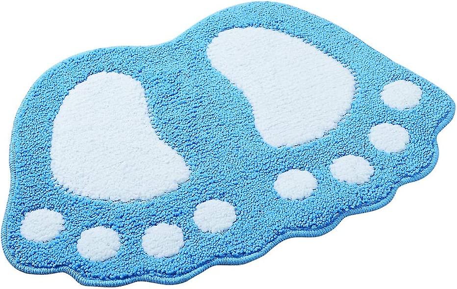 Anti-slip Bath Mat, Big Feet Bathroom Shower Mat Shaggy Rug Absorbent ...