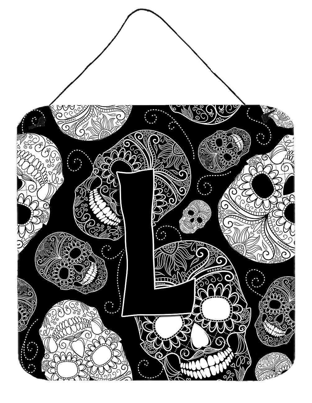 Letter L Day of the Dead Skulls Black Wall or Door Hanging Prints ...