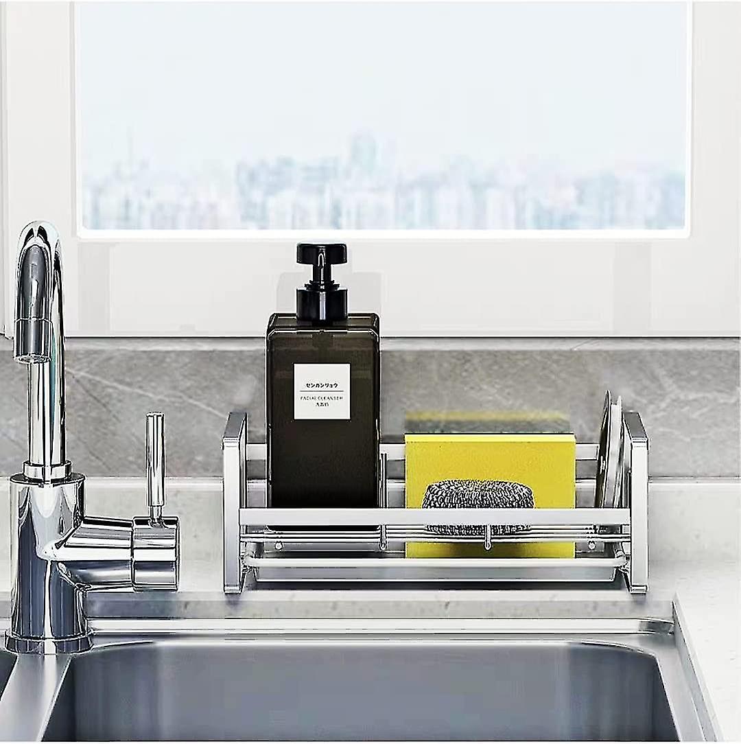 Sponge Rack, 304 Stainless Steel Sink Tissue Storage Sponge Rack ...